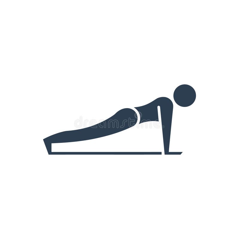 Push-Up Exercise Icon stock illustration. Illustration of training ...