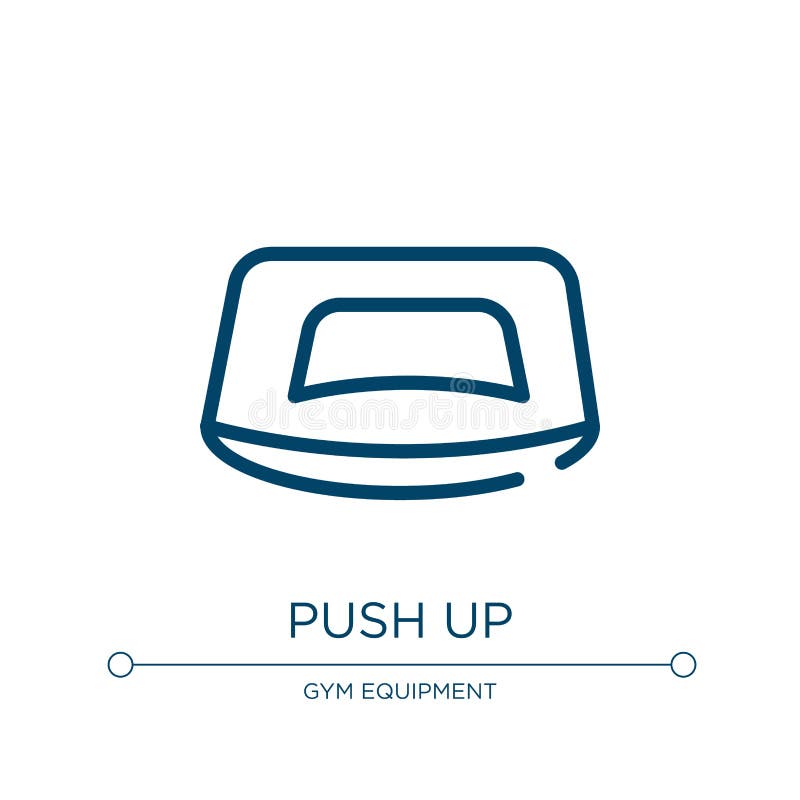 Push Up Icon. Linear Vector Illustration from Gym Equipment Collection ...