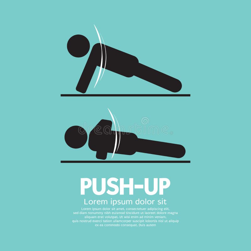 Push Ups. Sport Exersice. Silhouettes of Woman Doing Exercise. Workout ...