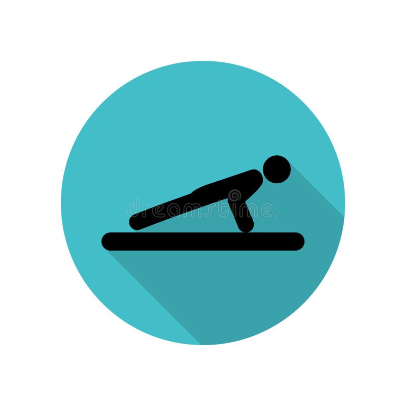 Push Ups Long Shadow Icon. Simple Glyph, Flat Vector of Arrow Icons for ...