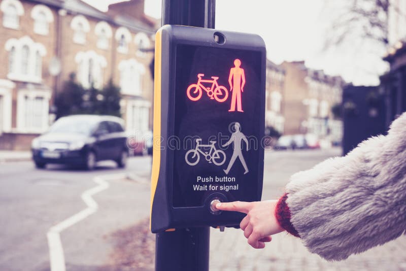 Push and wait for signal stock image. Image of styled - 38099231