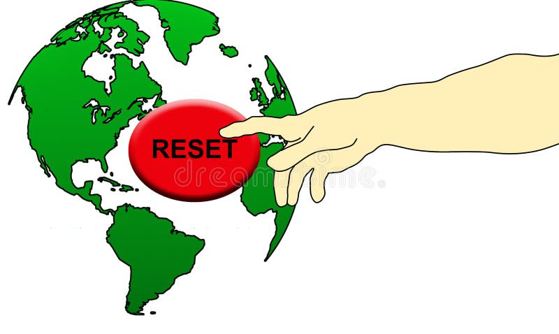 Push the World Reset Button Stock Illustration - Illustration of data ...