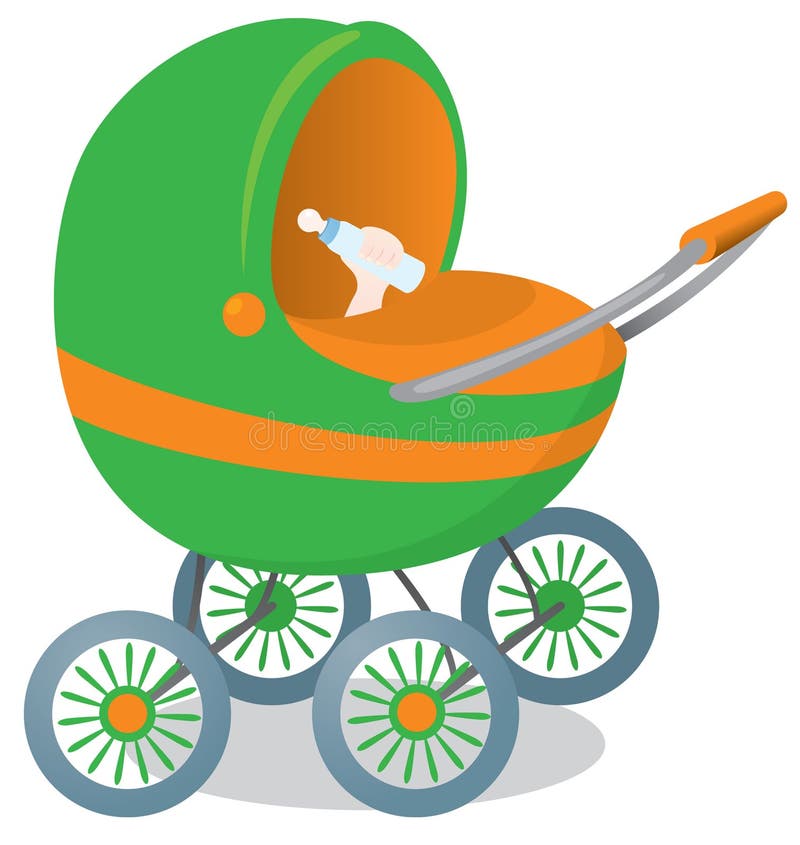 Pushchair stock vector. Illustration of isolated, vintage - 16517290