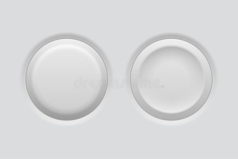 Gray Interface Buttons. 3d Set of UI Icons Stock Vector - Illustration ...