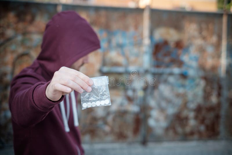 Pusher Selling and Trafficking Drug Dose Stock Photo - Image of ...