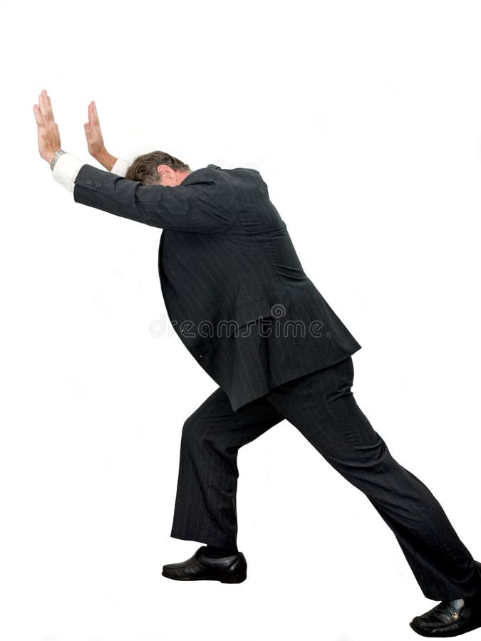 Man pushing a car stock photo. Image of help, engine, mechanics - 3226214