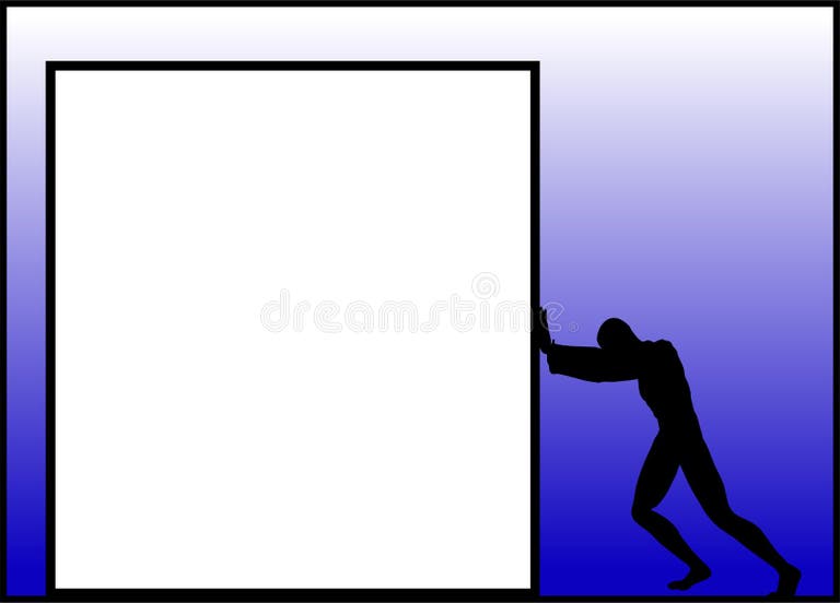 Man Pushing Silhouette Isolated Stock Illustrations – 584 Man Pushing ...