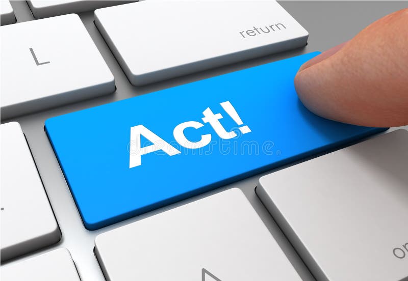 Act Button Concept 3d Illustration Stock Illustration - Illustration of ...