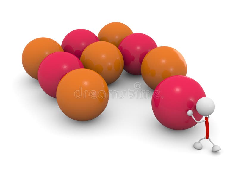 Pushing a ball stock illustration. Illustration of exercise - 173707399