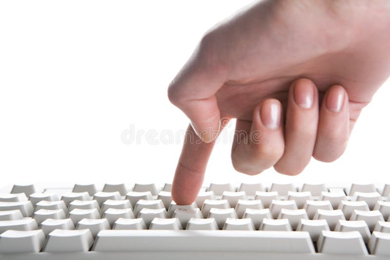Pushing button stock photo. Image of internet, isolation - 8389672