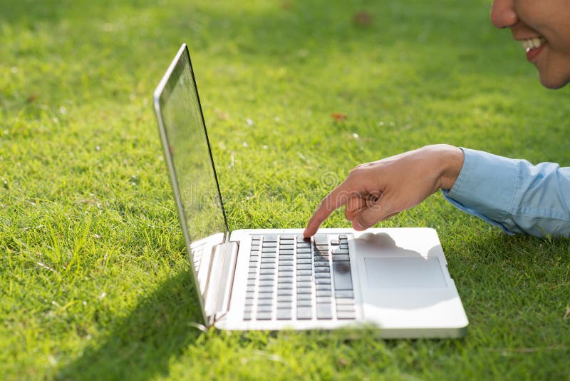 Pushing button stock image. Image of park, internet, typing - 48393583
