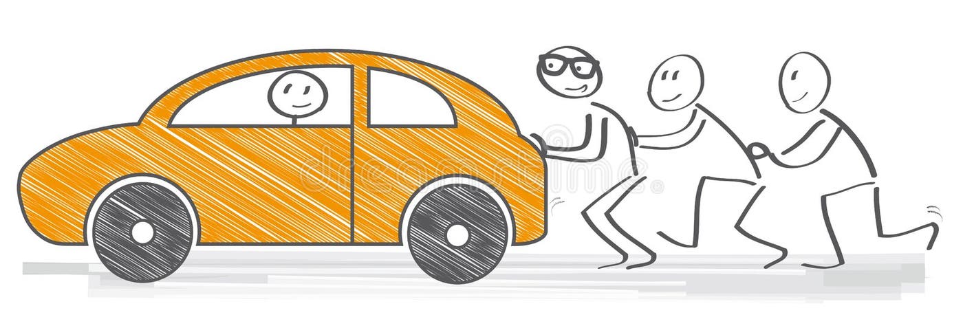 Pushing Car Stock Illustrations – 551 Pushing Car Stock Illustrations ...