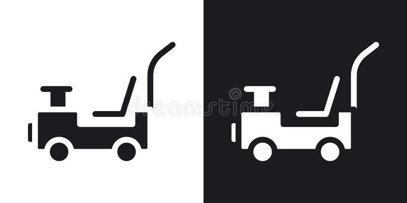 Pushing car icon vector stock vector. Illustration of childhood - 348264287
