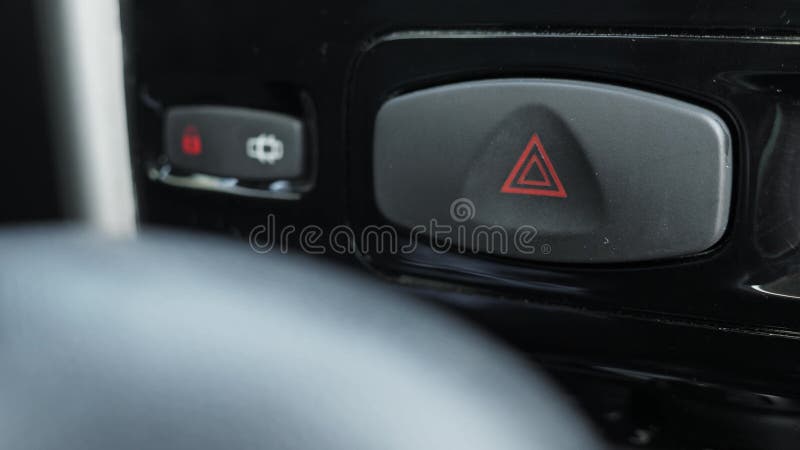 Emergency Stop Button in the Center of the Dashboard Stock Video ...