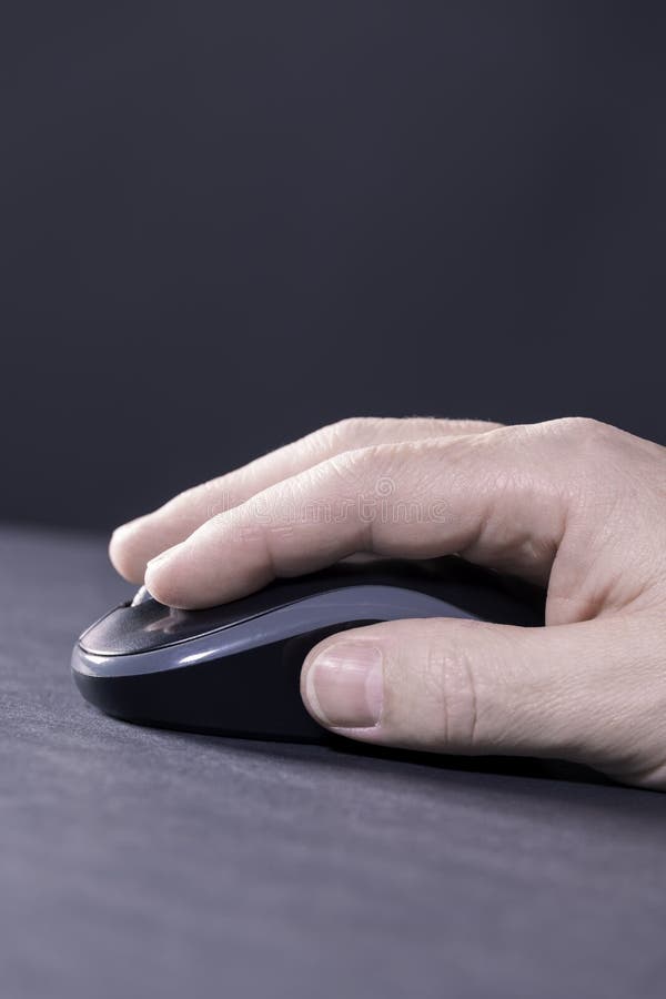 Pushing the Mouse stock photo. Image of isolated, technology - 212344064