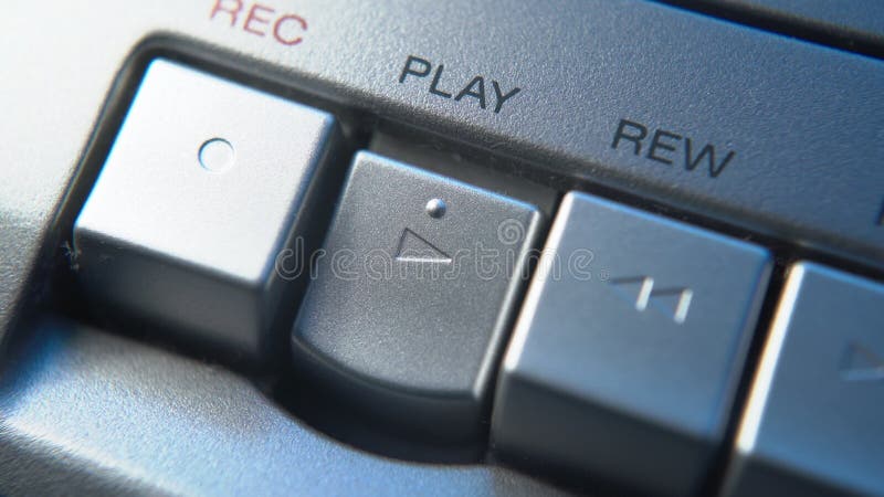 Pushing the Play Button on the Cassette Tape Player Stock Video - Video ...