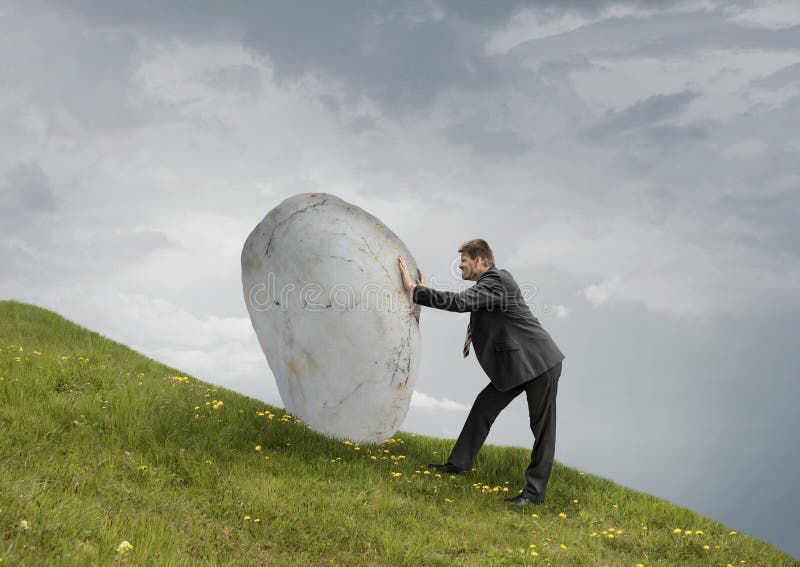Pushing Rock Uphill stock image. Image of effort, standing - 56346505 Pushing Rock Uphill stock image. Image of effort, standing - 56346505