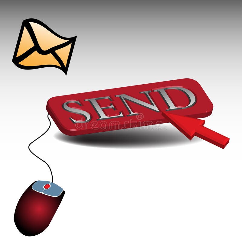 Button send stock illustration. Illustration of email - 3075520
