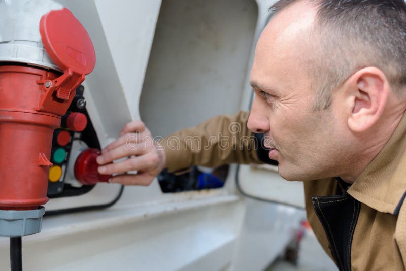 Pushing the stop button stock photo. Image of failure - 117903466