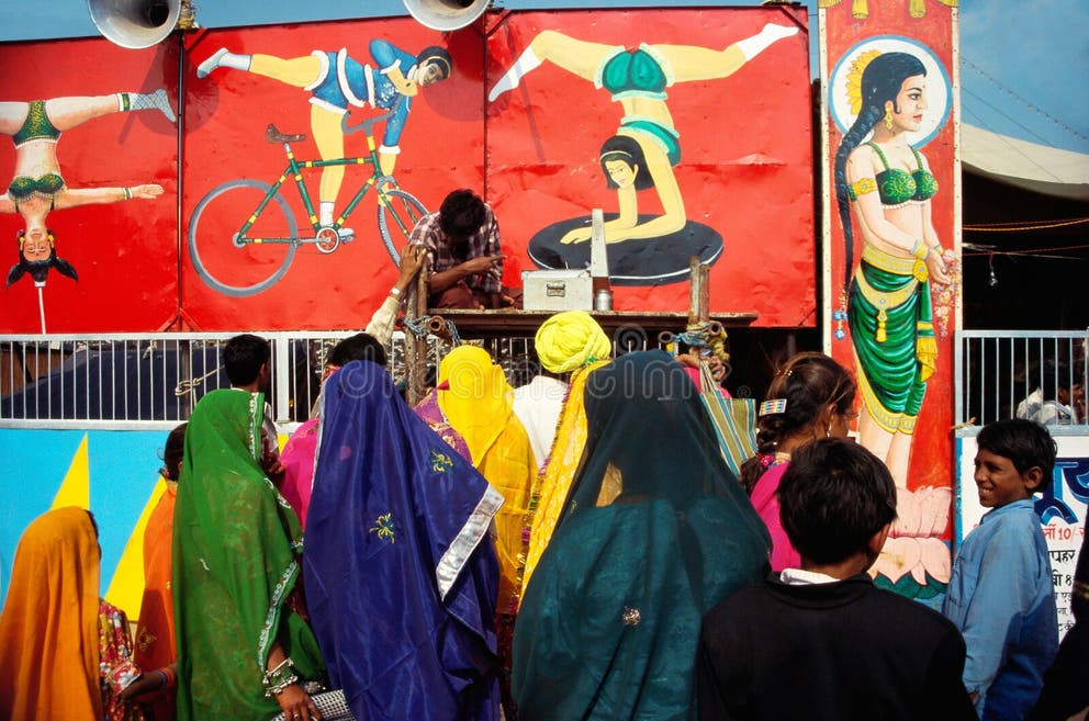 Indian Circus Tent Pushkar Fair Rajasthan India Editorial Image - Image of fair, female: 348654280