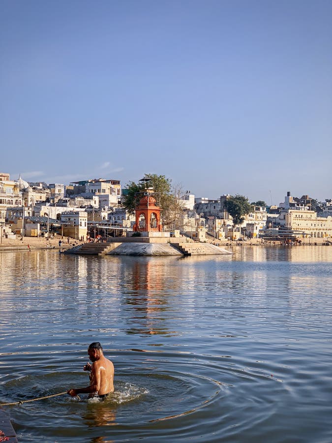 Pushkar lake editorial photo. Image of pushkartourism - 187107611