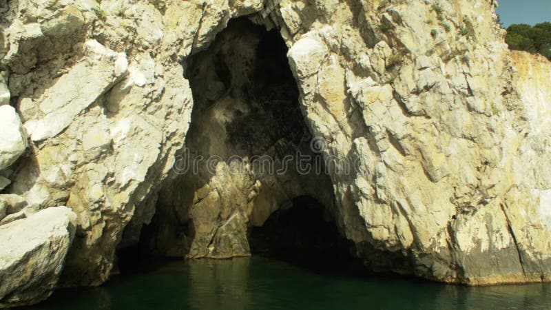 Pushkin sea Cave inside stock footage. Video of malta - 139971456