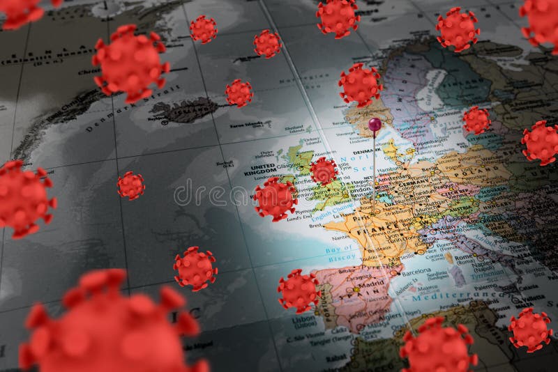 A Pushpin Pinpoints the Coronavirus-infested Area of France COVID-19 on ...