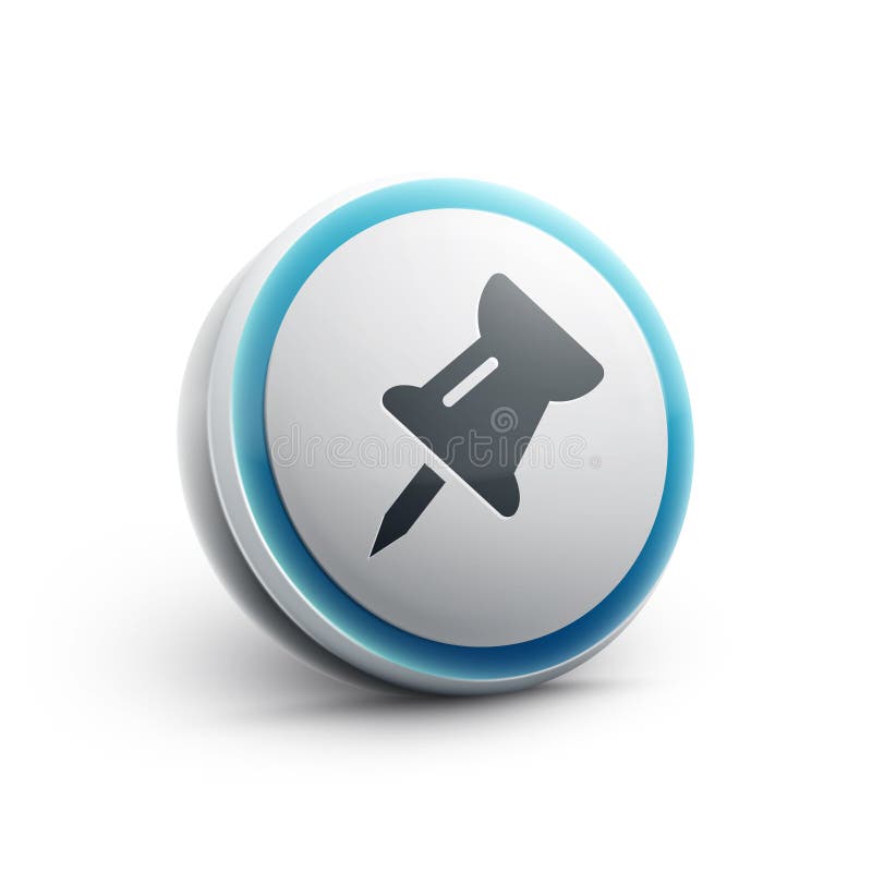 Pushpin web icon stock illustration. Illustration of thumbtack - 114519041