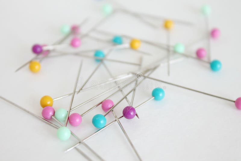 Multi Colored Push Pins for Sewing and Crafts Stock Image - Image of ...