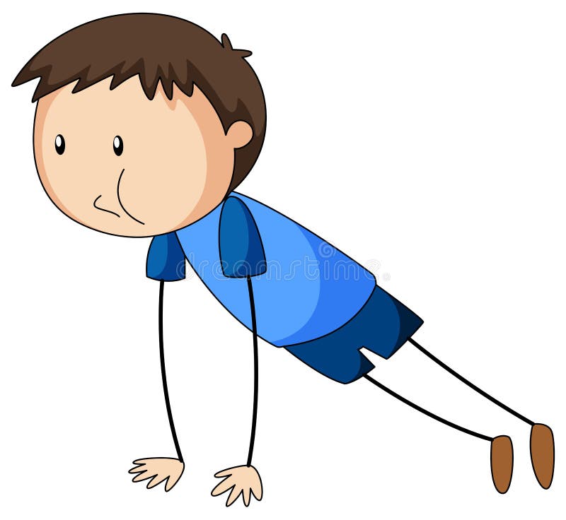 Pushup stock illustration. Illustration of character - 53819856