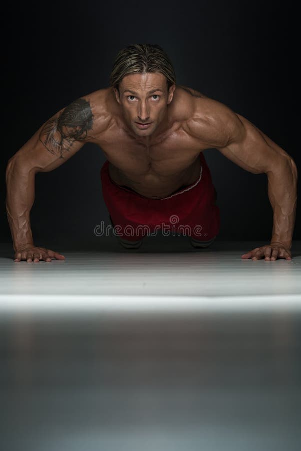 Pushups Upper Position stock image. Image of human, confidence - 44169759