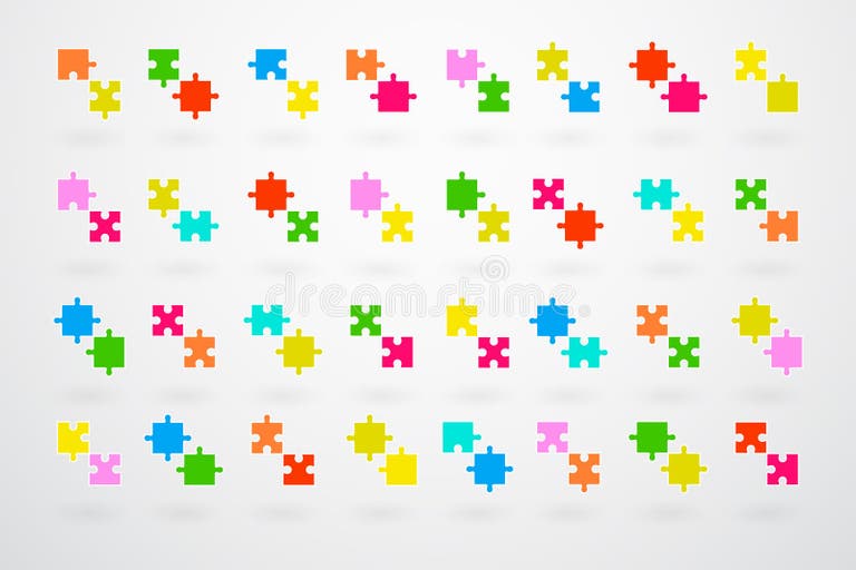 Pusselbitar Vektor vektor illustrationer. Illustration av samling ...
