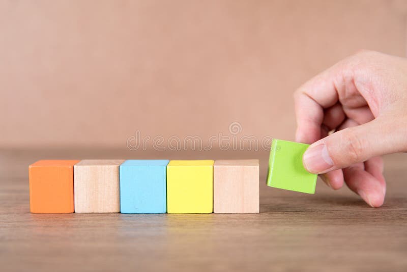Put the Blocks Neatly in Hand Stock Photo - Image of holding, block ...