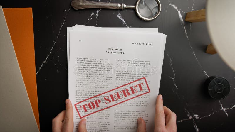 Put Down Private Documents after Reading Them Stock Image - Image of ...