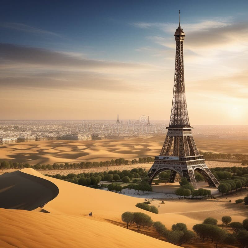 Put the Eiffel Tower in Paris on the Sand Deserts but Keep Stock ...