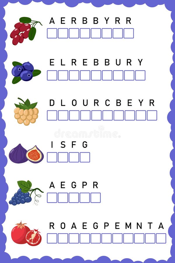 Put the Letters in the Correct Order. Worksheet for Education ...