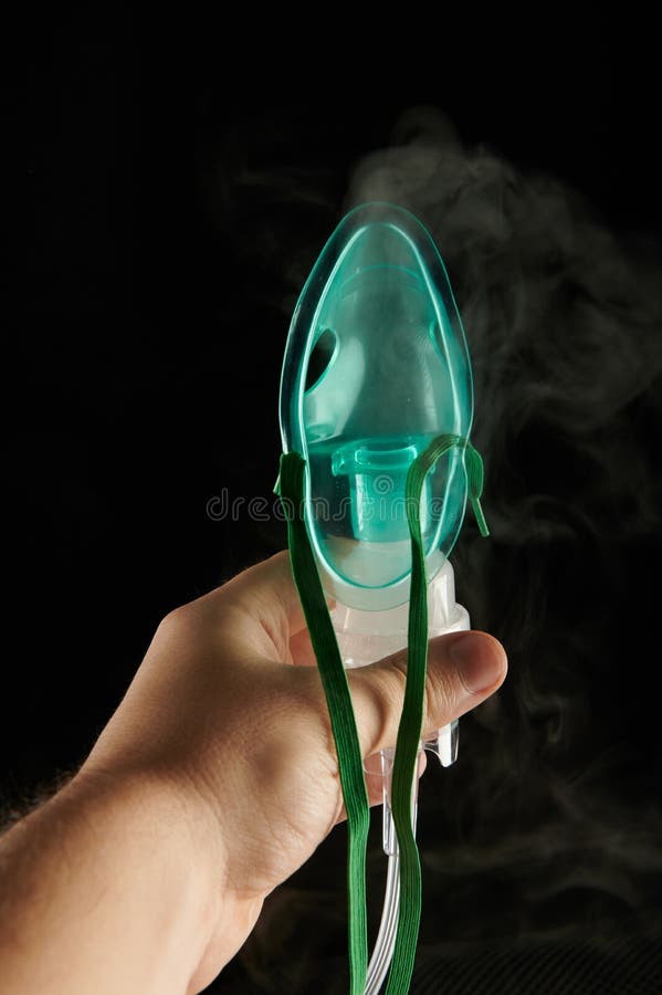 Put on Medical Inhaler Mask Stock Photo - Image of face, close: 143113288