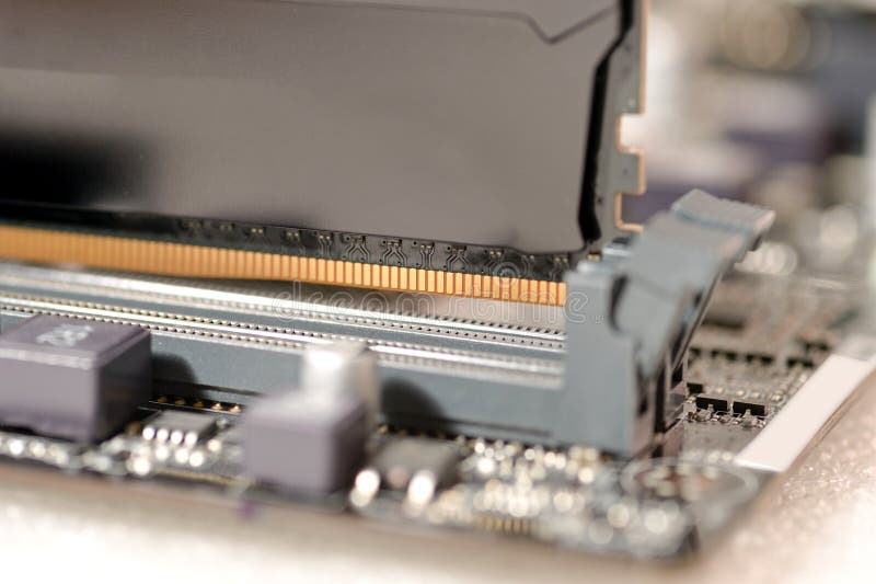 Put memory to slot stock image. Image of technician, engineering - 97426893