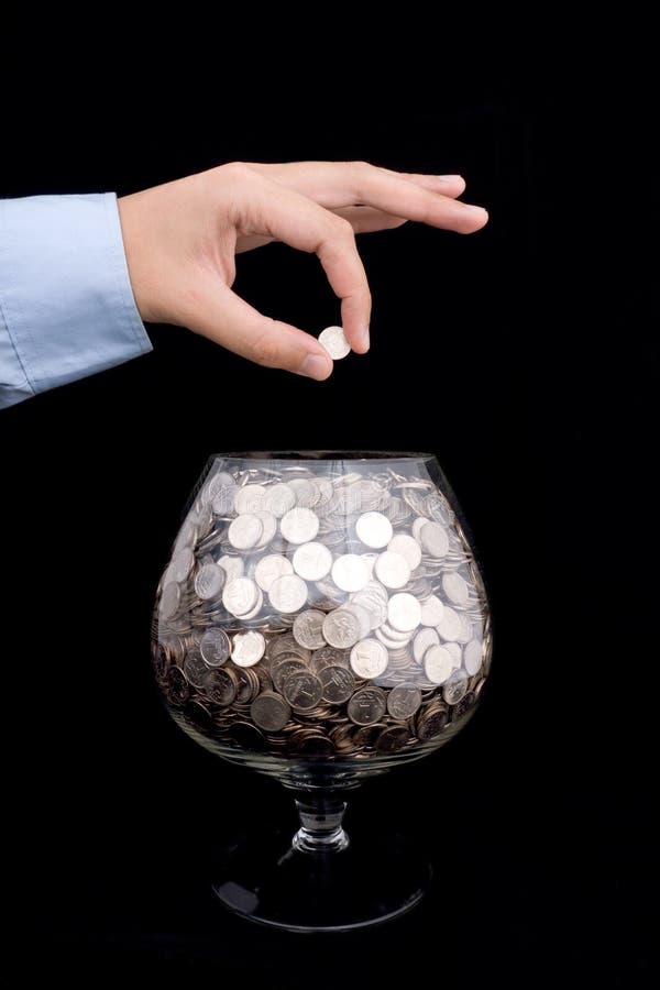 Put money into glass stock photo. Image of business, light - 7640948