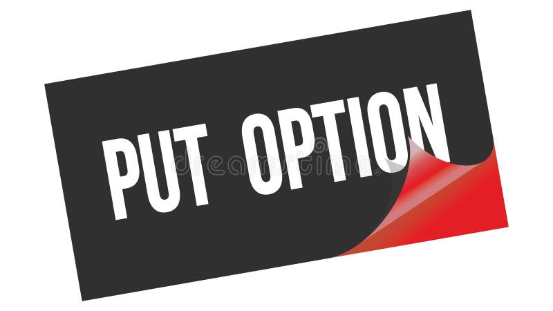 PUT OPTION Text on Black Red Sticker Stamp Stock Illustration ...