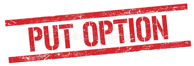 PUT OPTION Text on Red Grungy Rectangle Stamp Stock Illustration ...