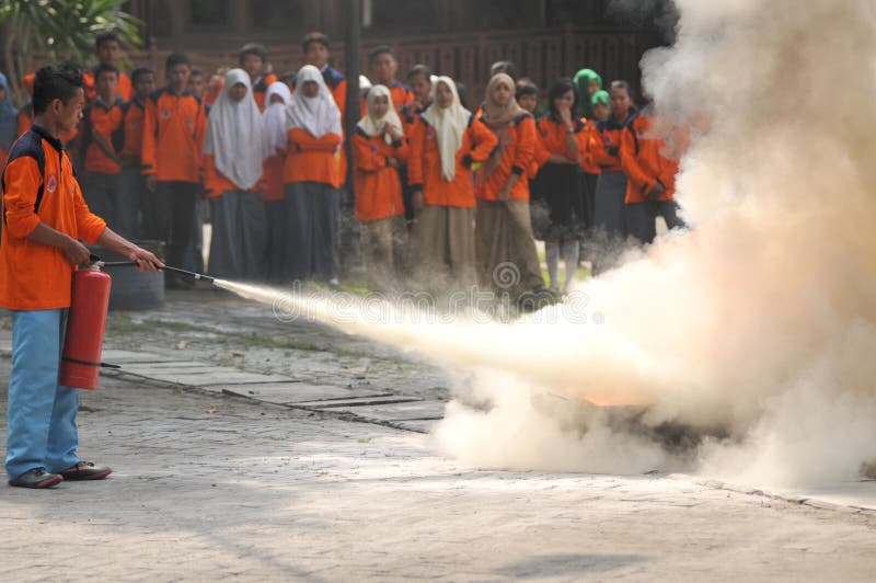 Put Out the Fire Using Simple Tools Editorial Stock Image - Image of ...