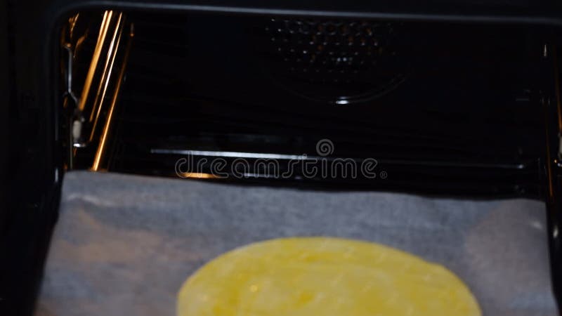 Put Puff Pastry in Hot Oven. Making Layer Cake. Stock Footage - Video ...