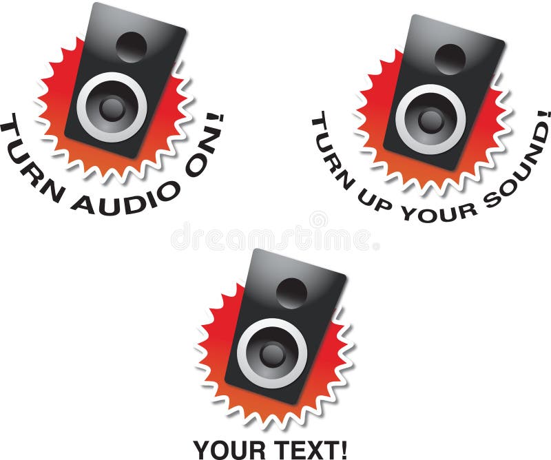 Put sound on stock vector. Illustration of silver, vector - 11120524