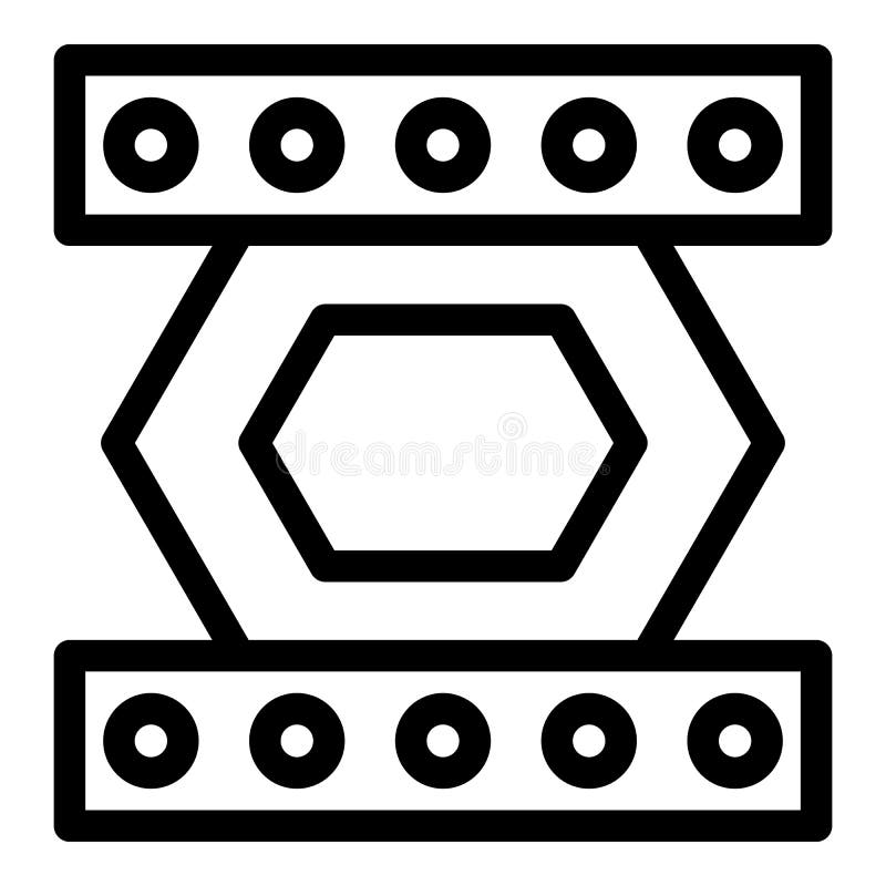 Put Tv on Wall Icon Outline Vector. Mount Bracket Stock Illustration ...