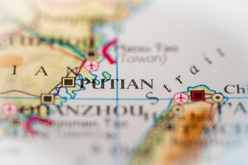 Putian, China Highlighted on a World Map Stock Photo - Image of ...