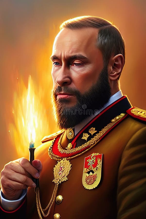 Putin with Beard. Generative Ai Editorial Photography - Illustration of ...
