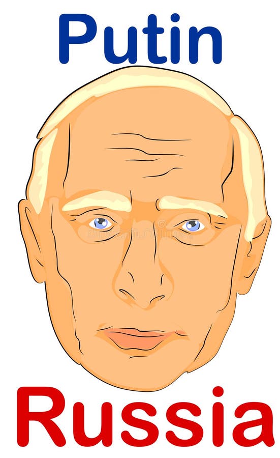 Face of Putin cartoon editorial photography. Illustration of humor ...