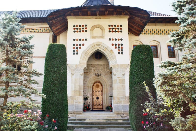 Putna Monastery. Aerial View with Drone. Stock Photo - Image of ...