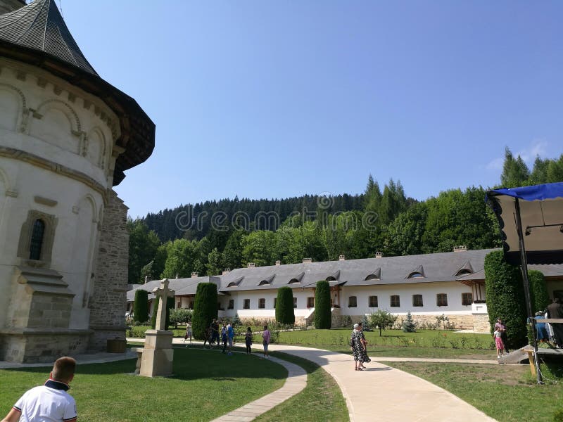 Putna monastery yard editorial stock photo. Image of tourism - 98208858